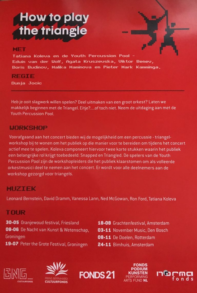 How to play the Triangle 24 november 2019 - Muziekles Waterland